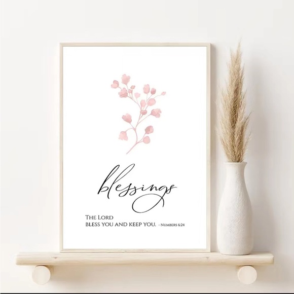 Imported | Wall Decor | 4pcs Grace Faith Love Blessings Wall Art ...